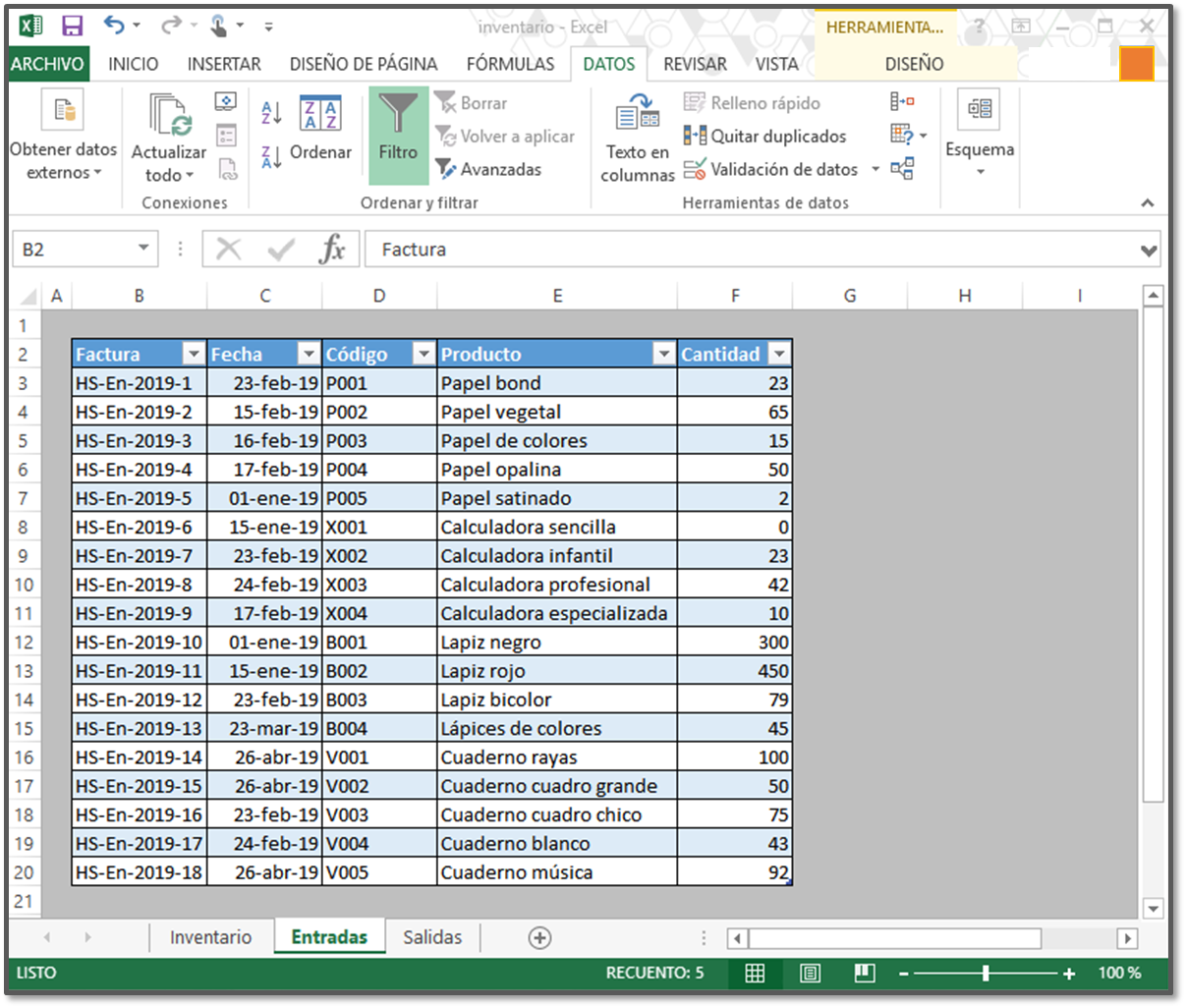 Cómo hacer un inventario en Excel paso a paso