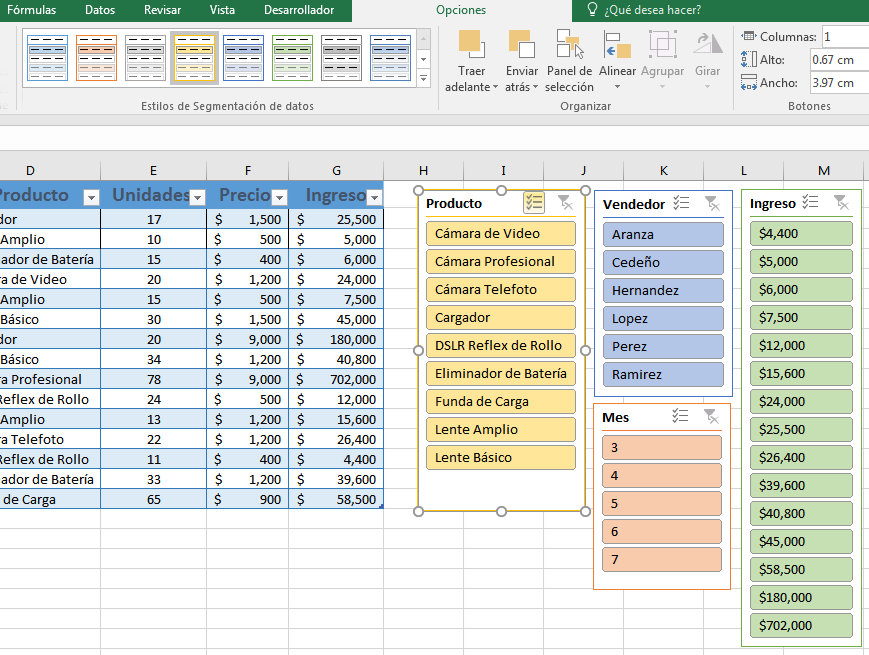 Cómo hacer segmentación de datos en Excel